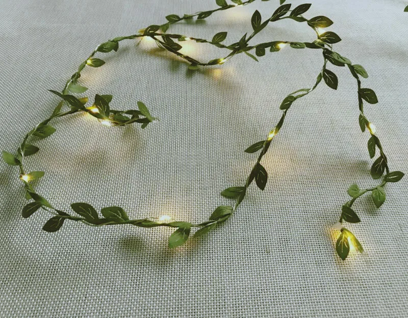 tiny leaves garland fairy light 20led copper wire Battery string lights ...
