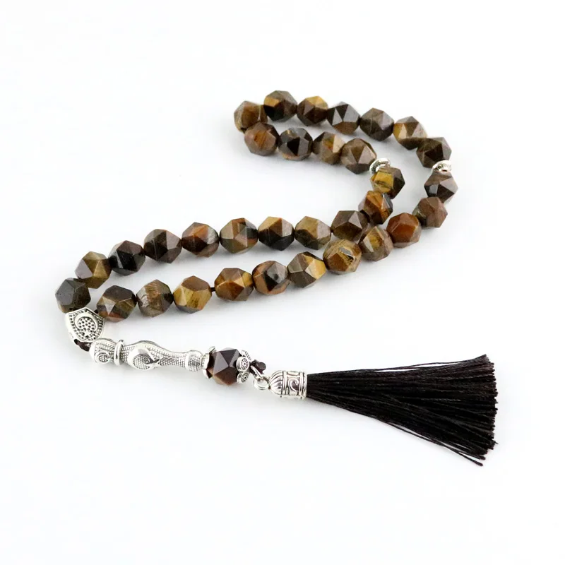 CHAPELET,8 mm 99 beads--Pendentif en pierre naturelle'oeil de tigre ...