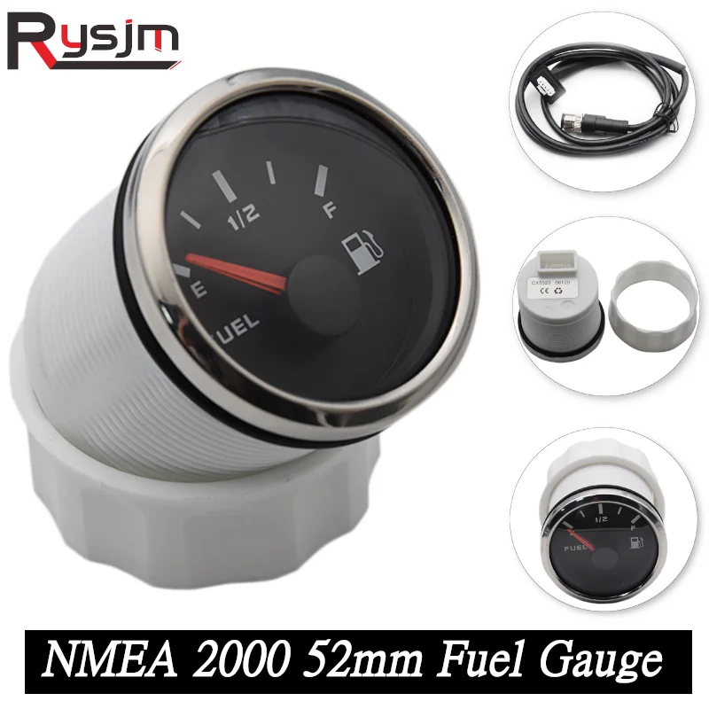 NMEA 2000 52mm Boat Car Pointer Fuel Level Gauge Fuel Tank Level Meter ...