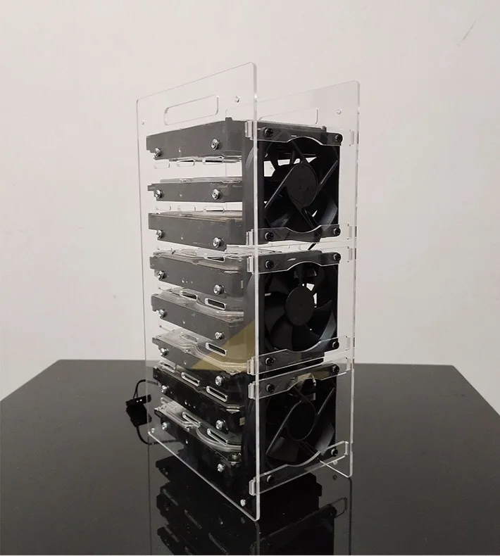 DIY 하드 드라이브 브래킷, HDD 아크릴 브래킷, 하드 디스크 선반, 투명 하드 드라이브 케이지, NAS 서버 브래킷, 3. ...