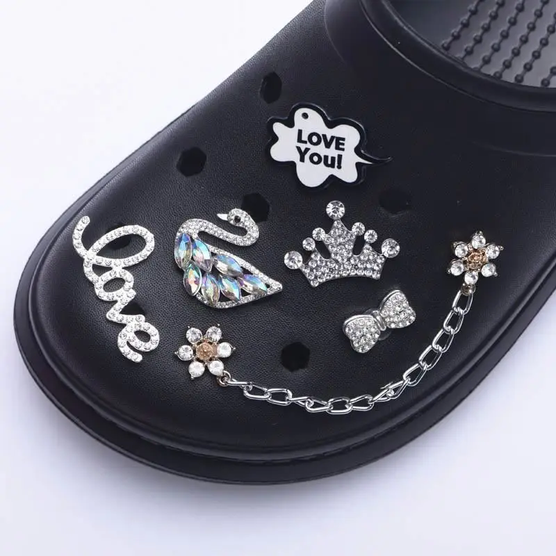 Brand Shoes Designer Croc Charms Bling Rhinestone JIBZ Gift For Clog ...
