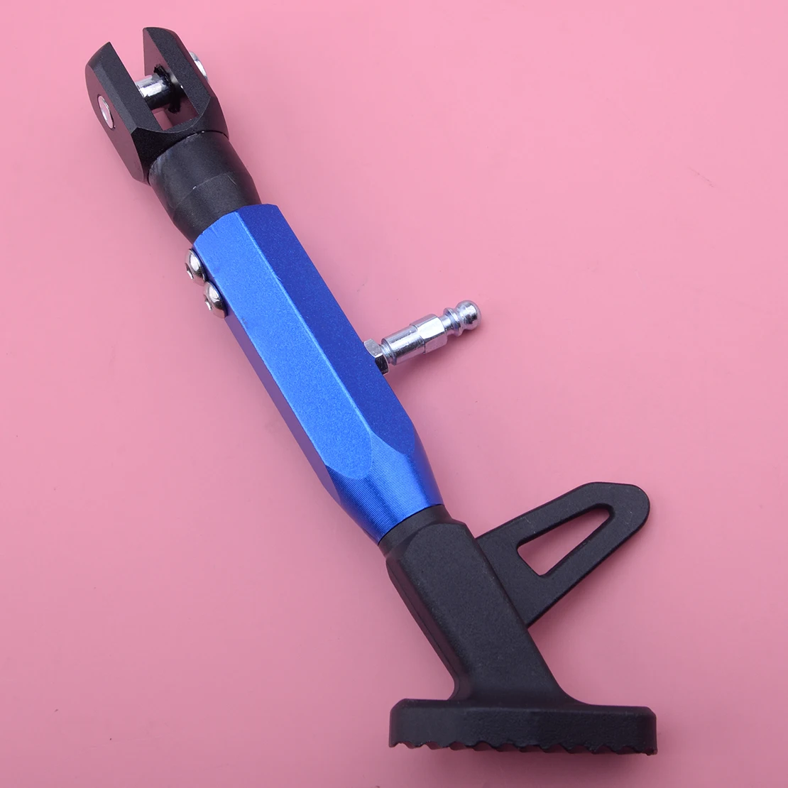 Béquille,Support latéral simple réglable en alliage CNC noir bleu 19 ...