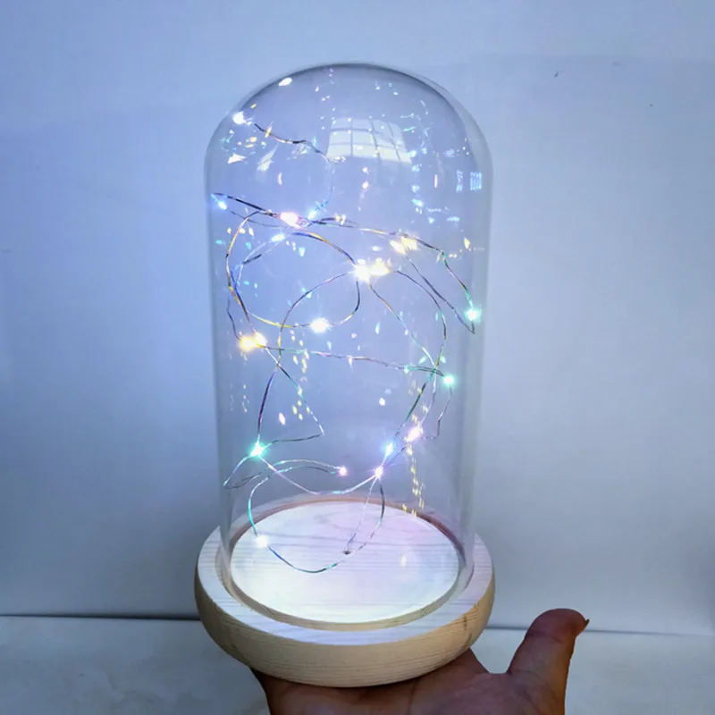 10-25cm-Big-Size-Transparent-Glass-Dome-Vase-Home-Decoration-Flat-Log ...