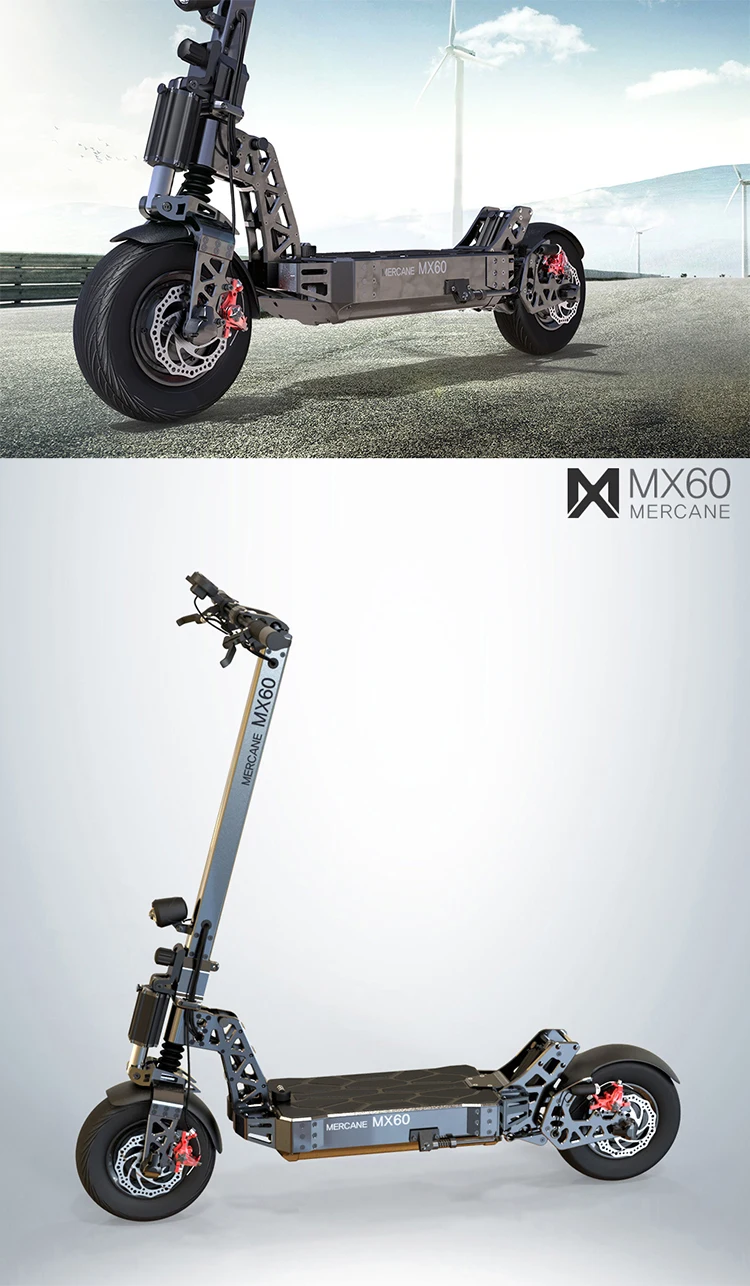 Electric Motorcycle Mercane Scooter 2000W 60V Scooter 100KM Range ...