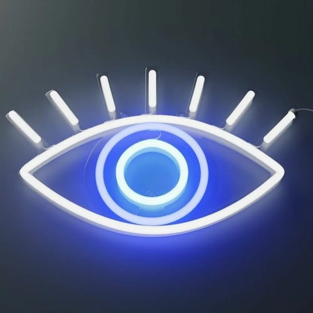 Eyes Shape Led Wall Lamp Art Hanging Decorative Lighting Holiday ...