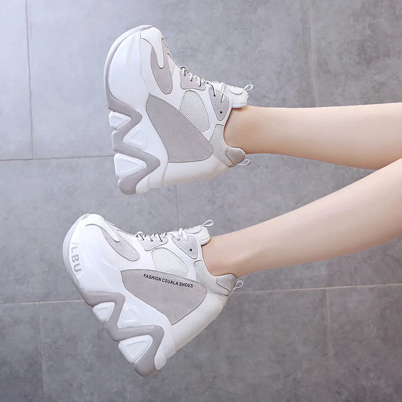 Sneakers Platform Shoes High | Platform Sneakers 12cm High | Sneakers ...