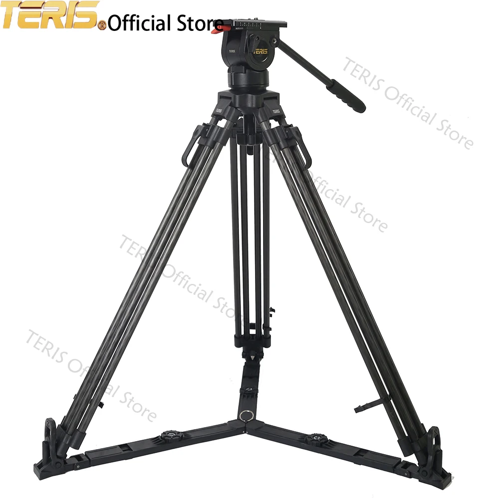TERIS TS50CF 탄소 섬유 전문 삼각대, 카메라 스탠드 브이로그 키트, 모노포드 사진 카메라, 셀카 스틱 삼각대