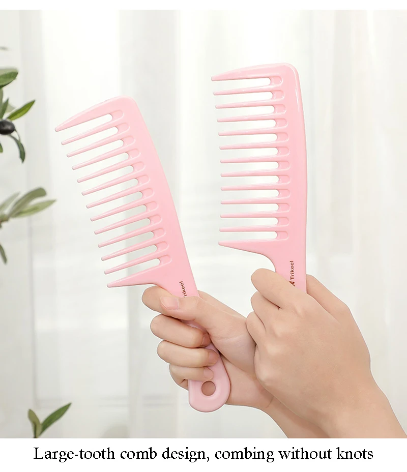 Pink Wide Tooth Hair Comb - Life Changing Products