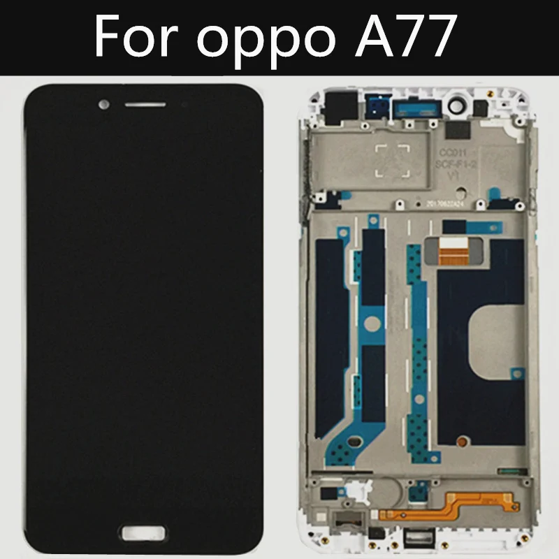 5.5" For Oppo A77 Lcd A77t Lcd Display +touch Screen With Frame ...