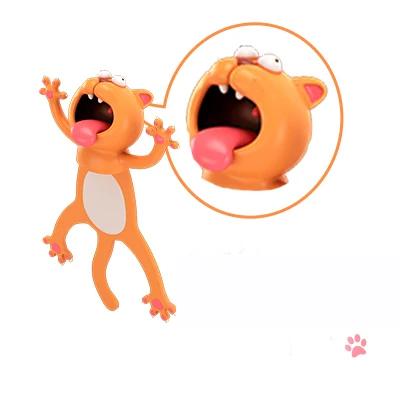 3D Animal Squashed Cat Rabbit mouse Bookmarks Creative Wolf Book Marks ...