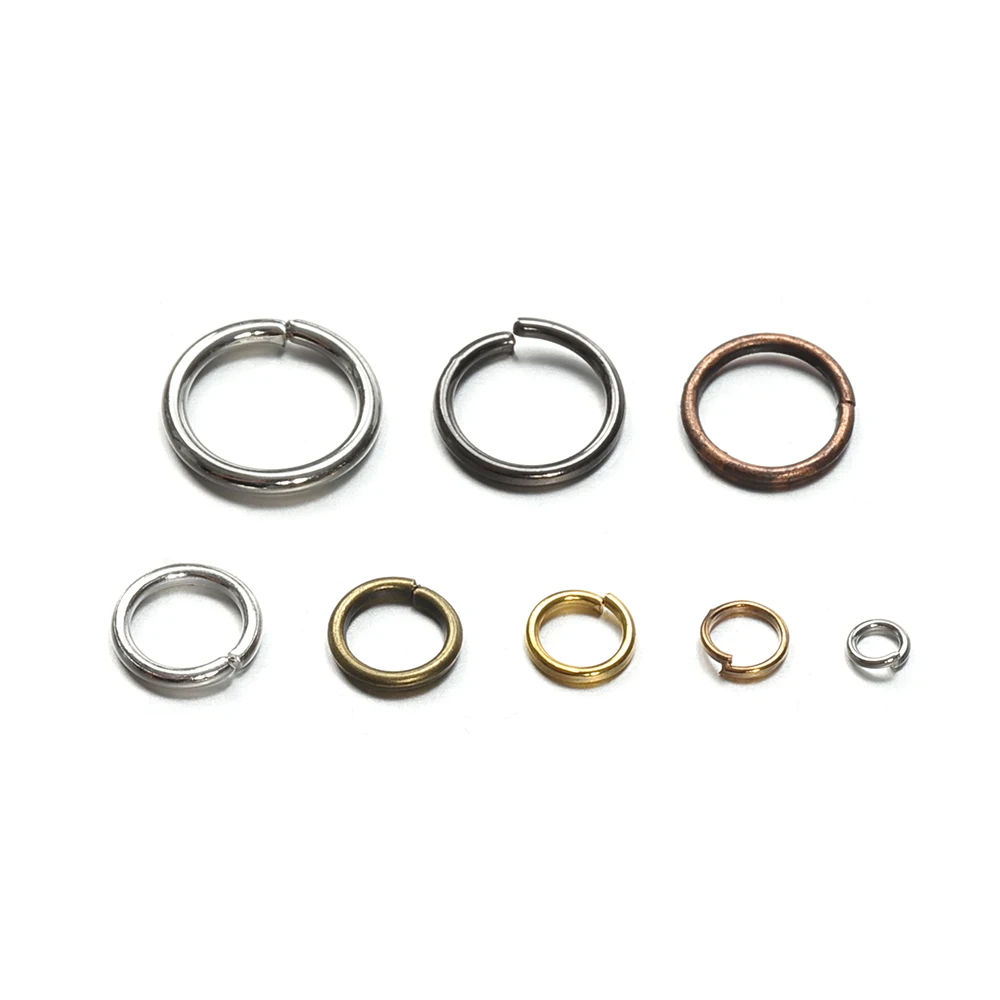 Jewelry Making Supplies Assorted Size Metal Open Jump Rings / Split ...