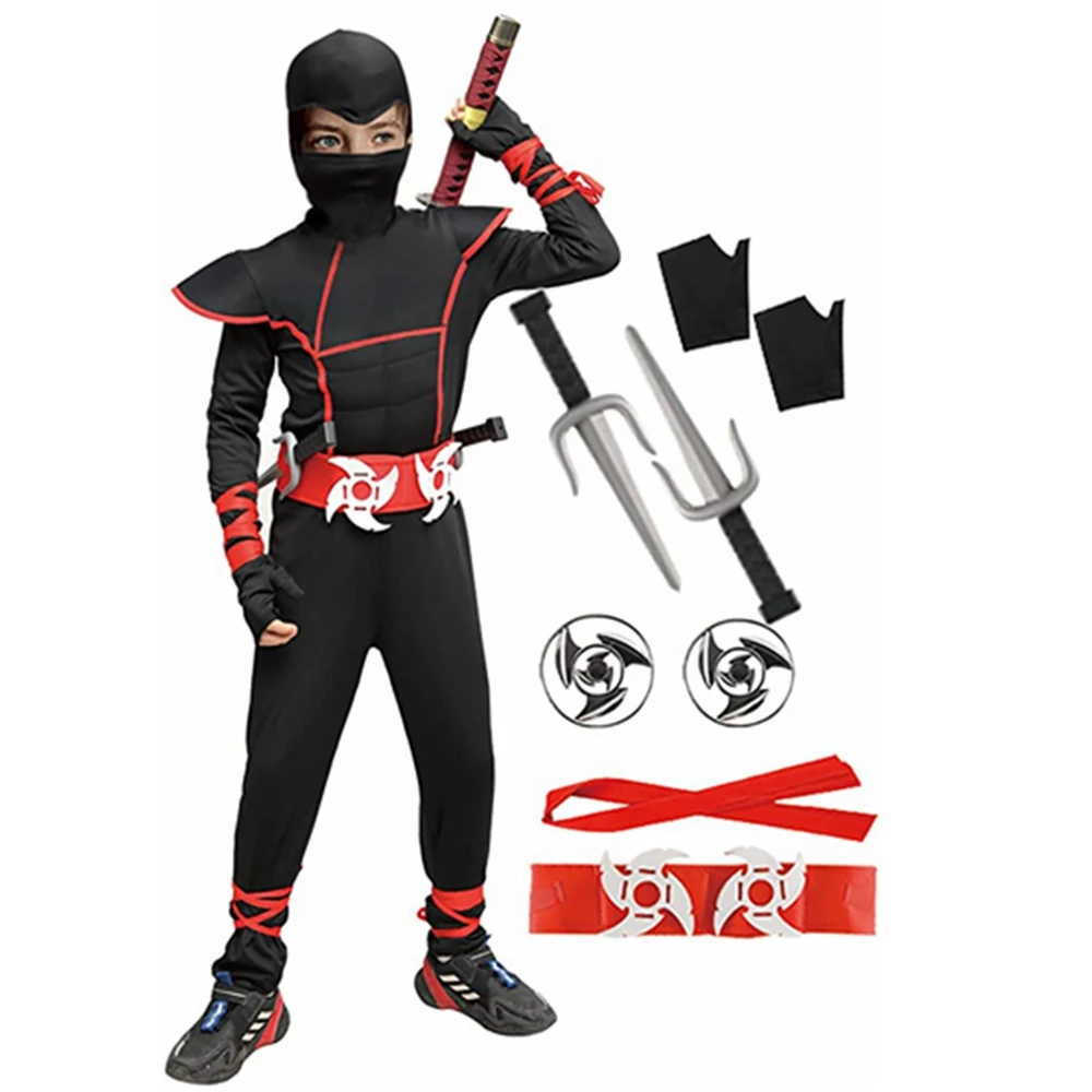 Disfraz de Ninja para niños y niñas, traje de Cosplay de Año Nuevo ...