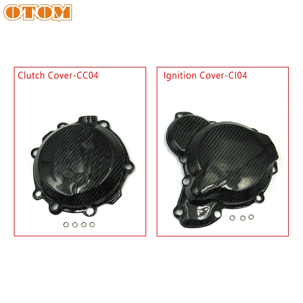 OTOM-Motorcycle-Clutch-Cover-CC04-Ignition-Cover-CI04-Carbon-Fiber ...
