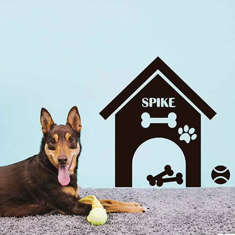 Wall Décor Wall Decals & Murals Home & Living Dog name decal Custom dog ...