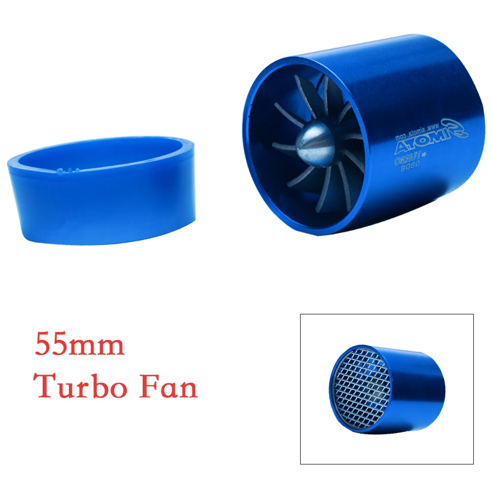 55mm-Car-Air-Intake-Turbonator-Single-Fan-Turbine-Super-Charger-Gas ...