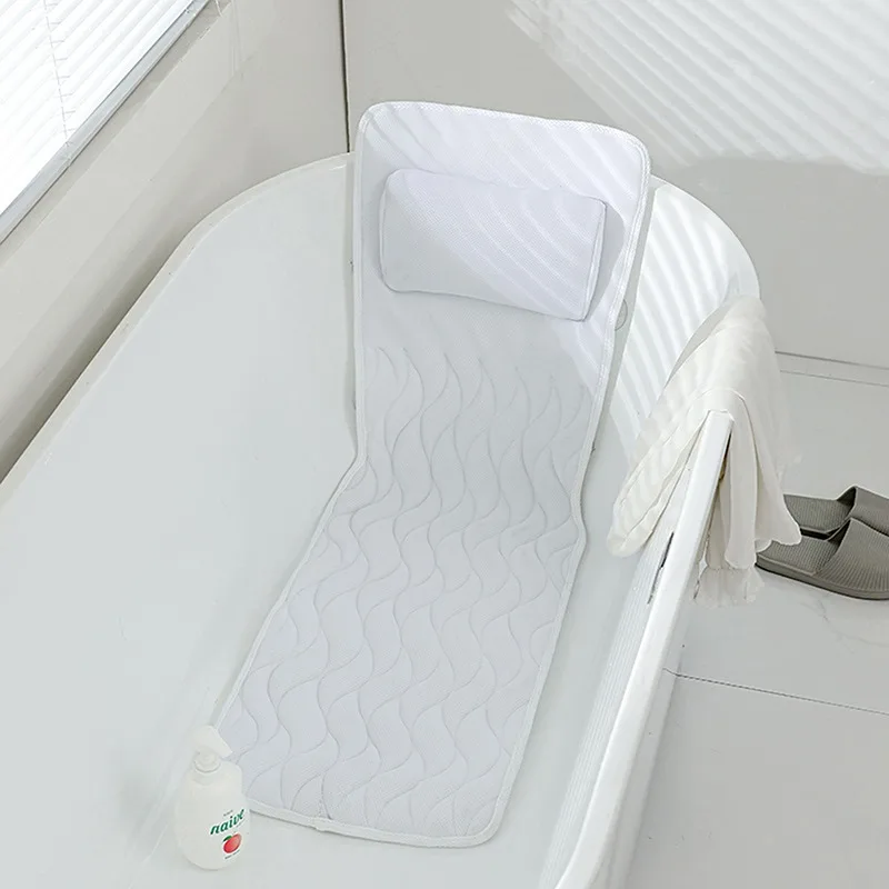 Bath Cushion Extra-large Full Body Bath Tub Pillow Non-slip Spa Bathtub ...