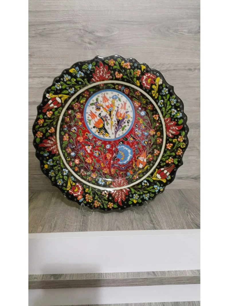 Hand Painting Wall Hanging Plate Wall Decor Hand Painting Flower Plate ...