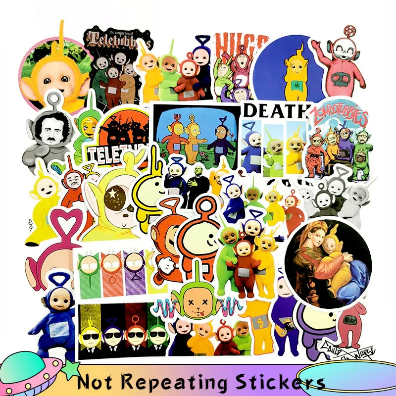 10/49pcs/pack Cartoon Anime Teletubbies Stickers For DIT TOY Luggage ...