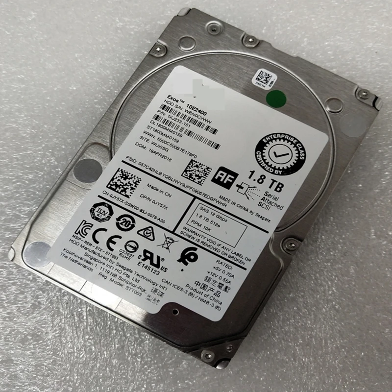 Original HDD For Dell 1.8TB 2.5" SAS 12 Gb/s 128MB10K For Internal HDD ...