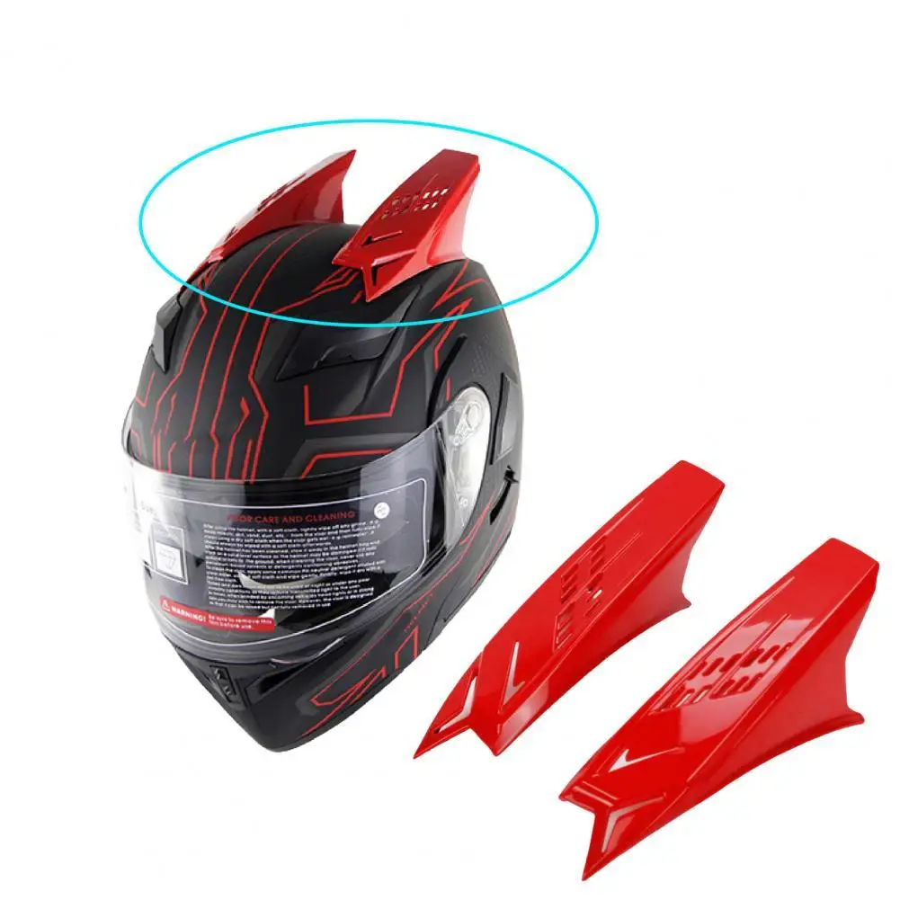 2PCS-Helmet-Horns-Motorcycle-Modification-Accessories-Cool-Adhesive-ABS ...