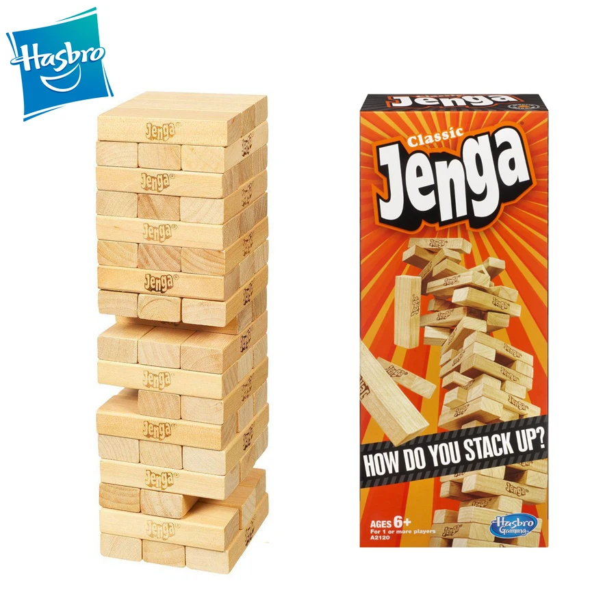 Hasbro Classic Jenga Mini Jenga Jenga Pass Challenge Game Children ...