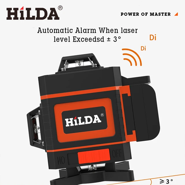 HILDA 3D/4D Laser Level Auto Self-Leveling 360 Horizontal And Vertical ...