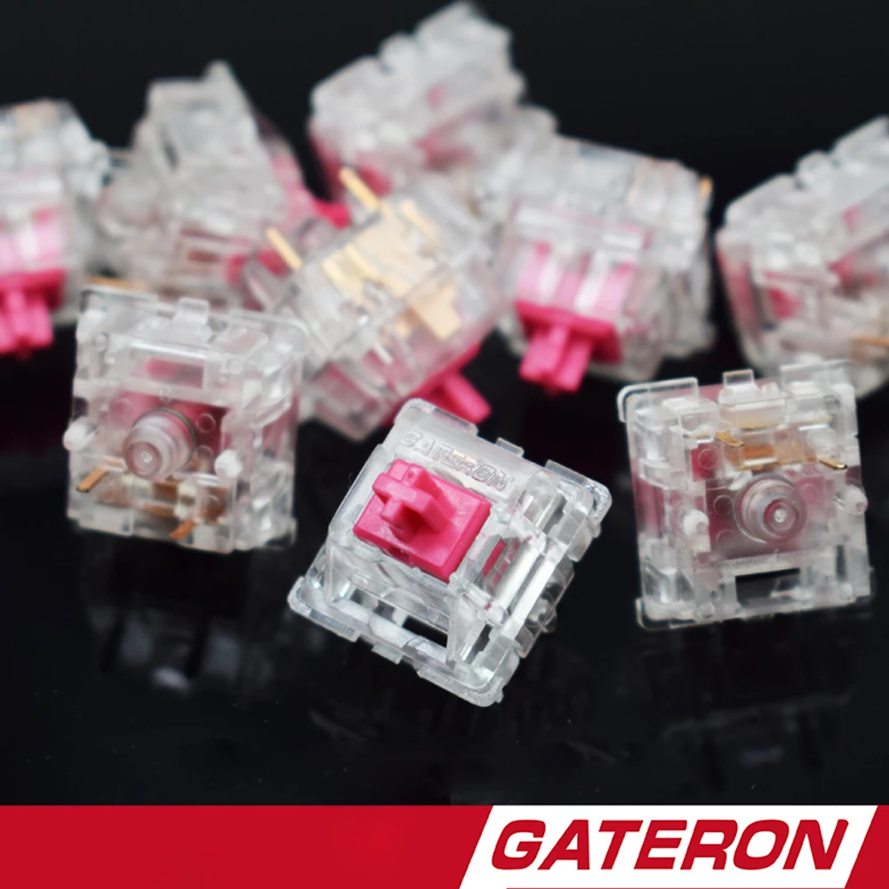 Original-Gateron-Pink-Switch-Mechanical-Keyboard-Silent-Linear-Rose-Red ...