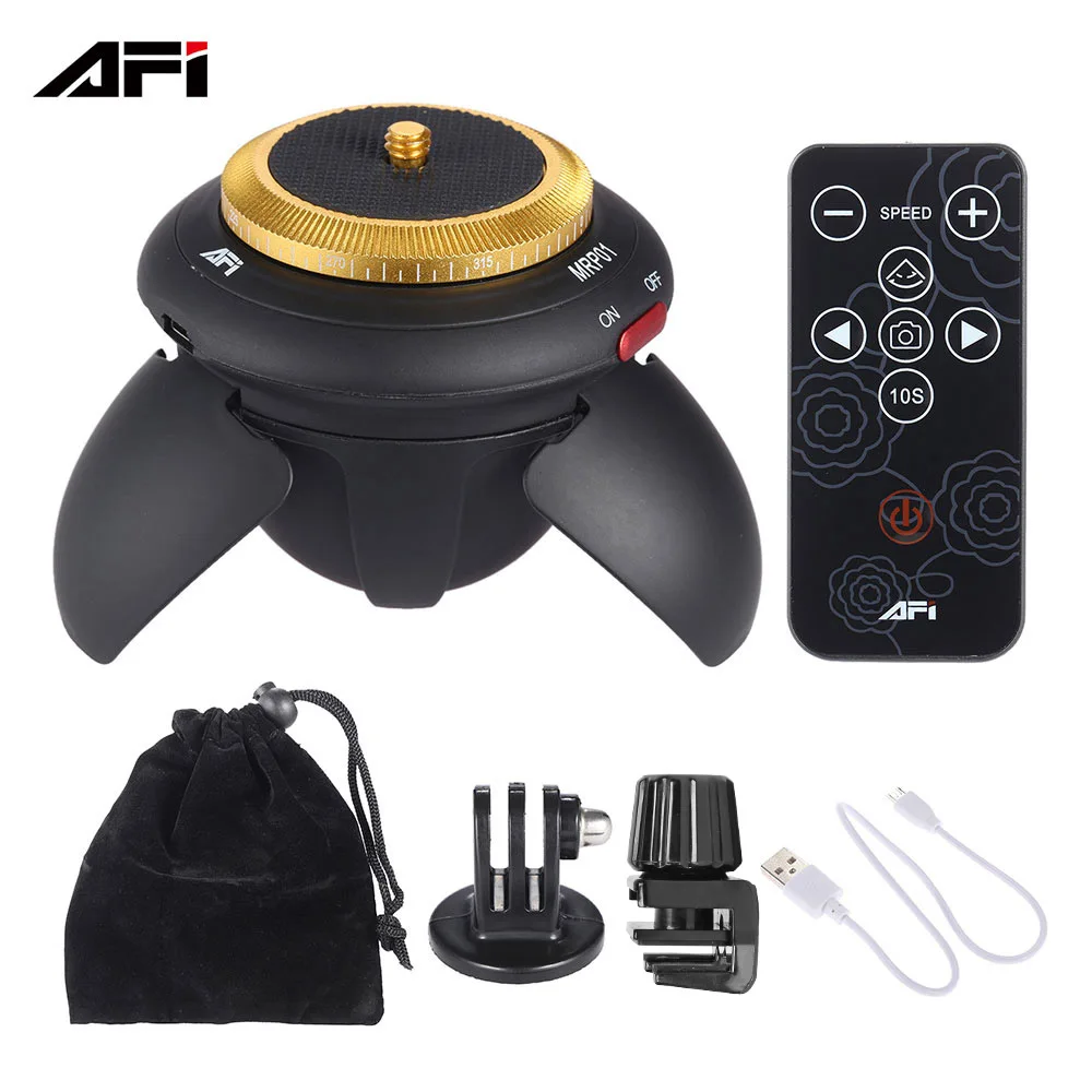 Afi Mrp01 Time Lapse Video Camera Rotator Panorama Tripod Head Led 360 ...