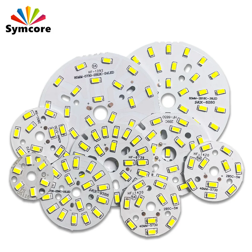 Chip LED SMD de 3W, 5W, 7W, 9W, 12W, 15W, 18W, 24W, 30W, 36W, placa de luz brillante para ...