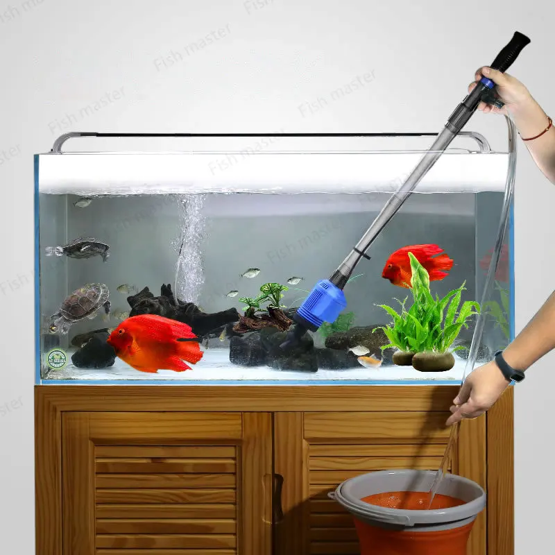 Aquarium Electric Syphon Operated Fish Tank Sand Washer Vacuum Gravel ...