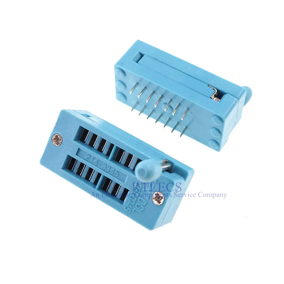 Test Ic Dip Zif Zip Socket 14 Pin Pitch 2.54 Mm Press-fit Dual Row ...