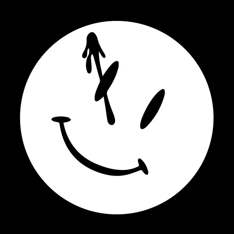 Watchmen Smiley Face Black And White