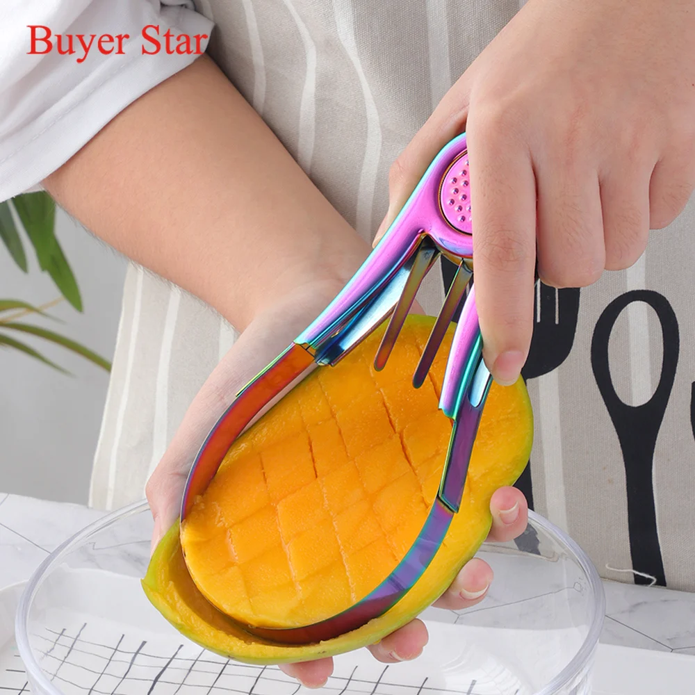 New Stylish Stainless steel Mango Splitter Cutter Fruit seed remover ...