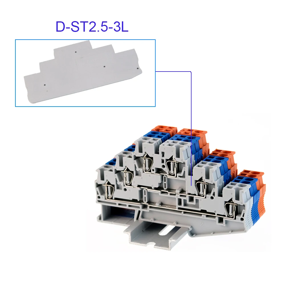 End Cover Plate D ST2.5 3L For ST Series Din Rail Terminal Blocks ST2.5 ...