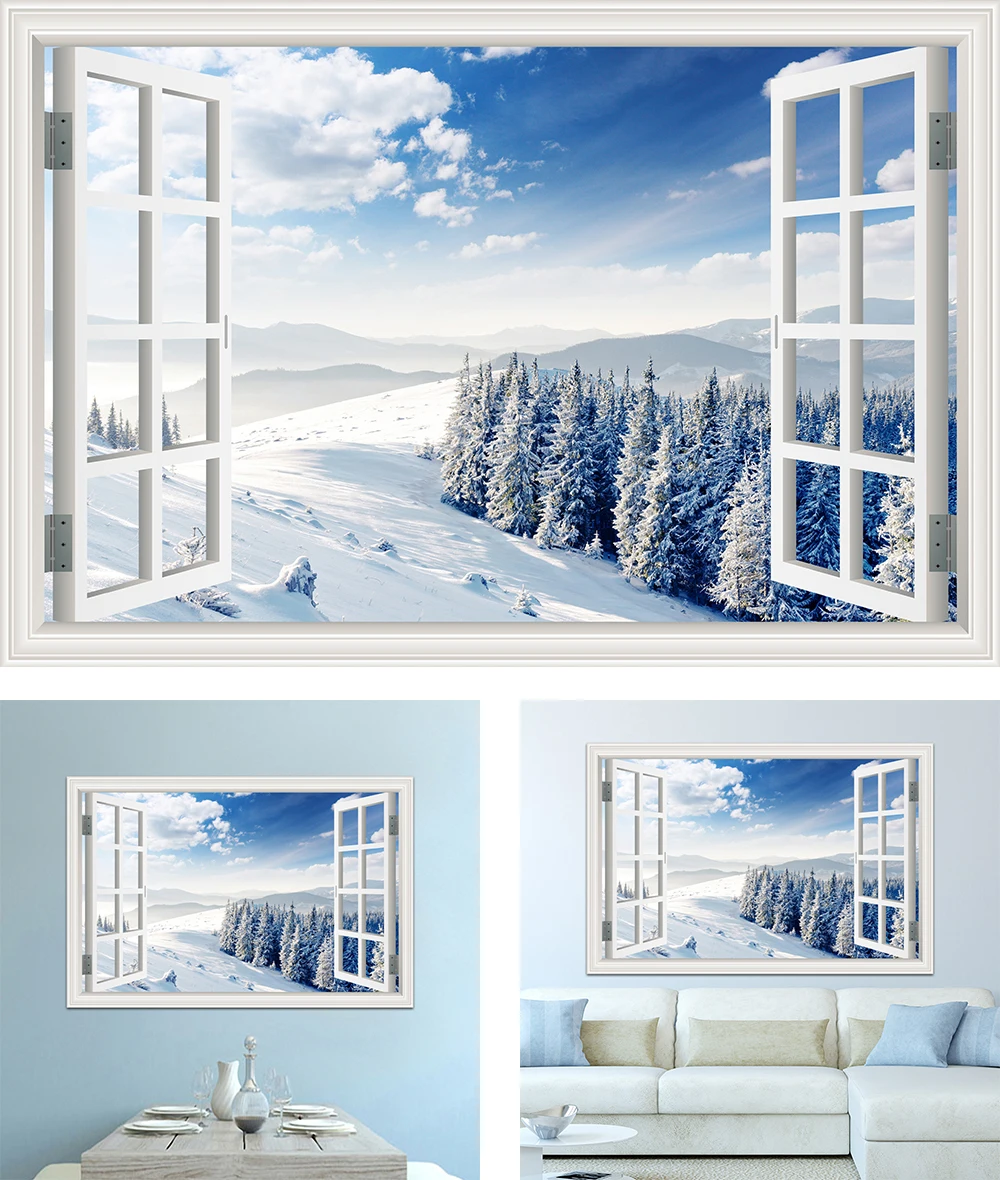 Winter Window View Wallpaper