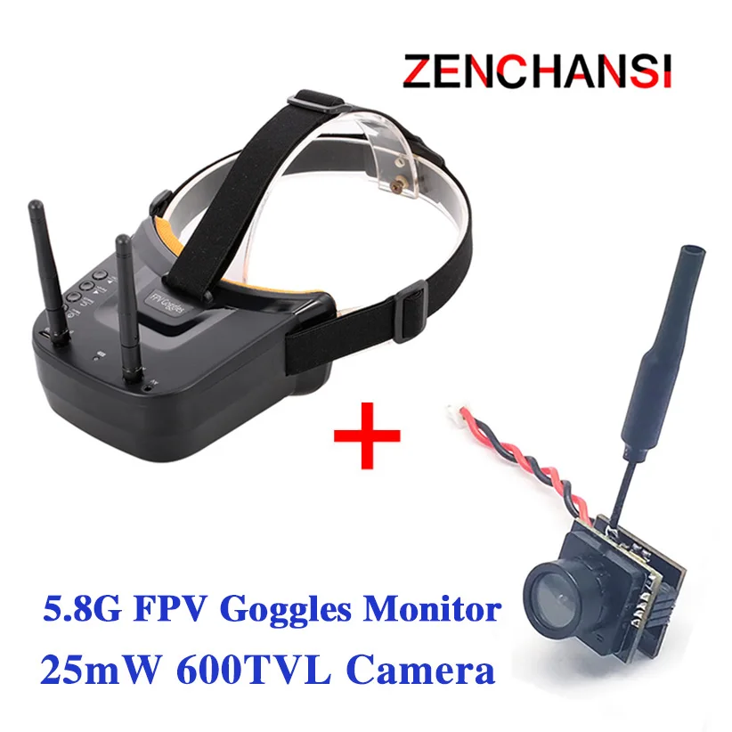 듀얼 안테나 FPV 고글 모니터 비디오 안경 헤드셋, HD 5.8G 25mW 송신기, FPV 카메라, 레이싱 드론용, 5.8G ...