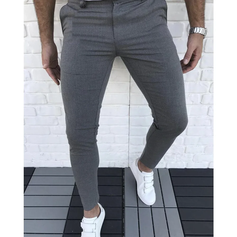 Men's Fashion Casual Pants Streetwear Trousers Hip Hop Slim Fit Social ...