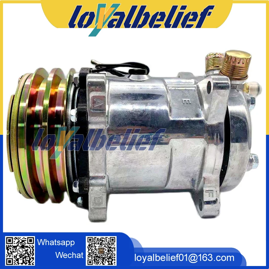 Sanden 508 SD508 AC 컴프레서, Sanden 5h14 트랙터 굴삭기, 헤비 듀티 트럭, 2 그루브 V 블렛 풀리 ...