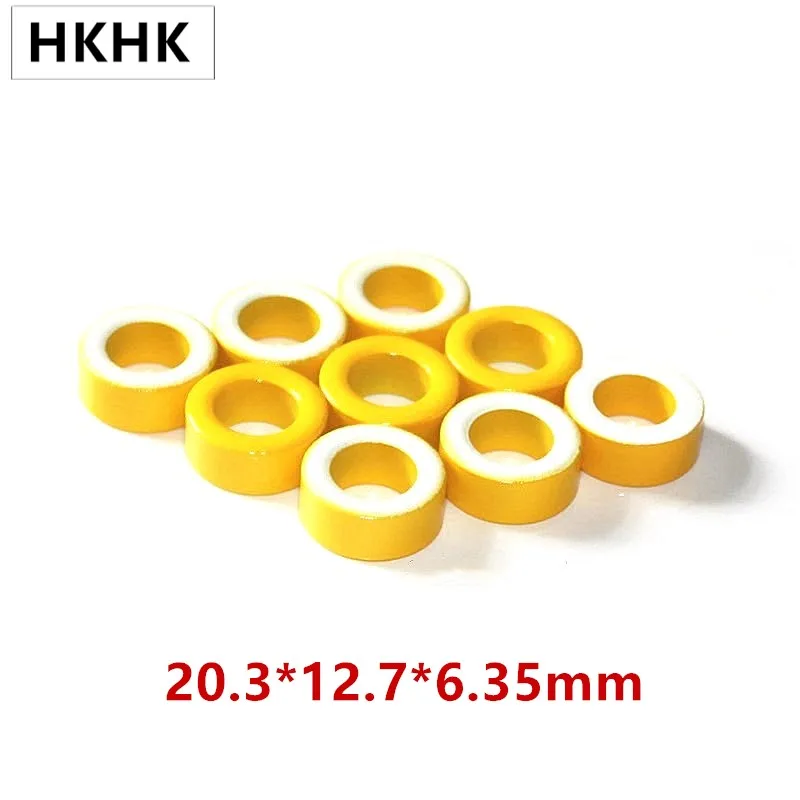 10-200pcs T80 26 Iron Power Cores inductor T80-26 20.3*12.7*6.35 yellow ...