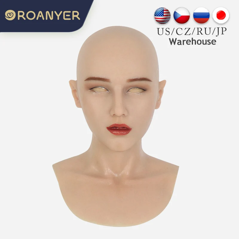 Roanyer Realistic May Mask with Neck For Crossdresser Drag Queen ...