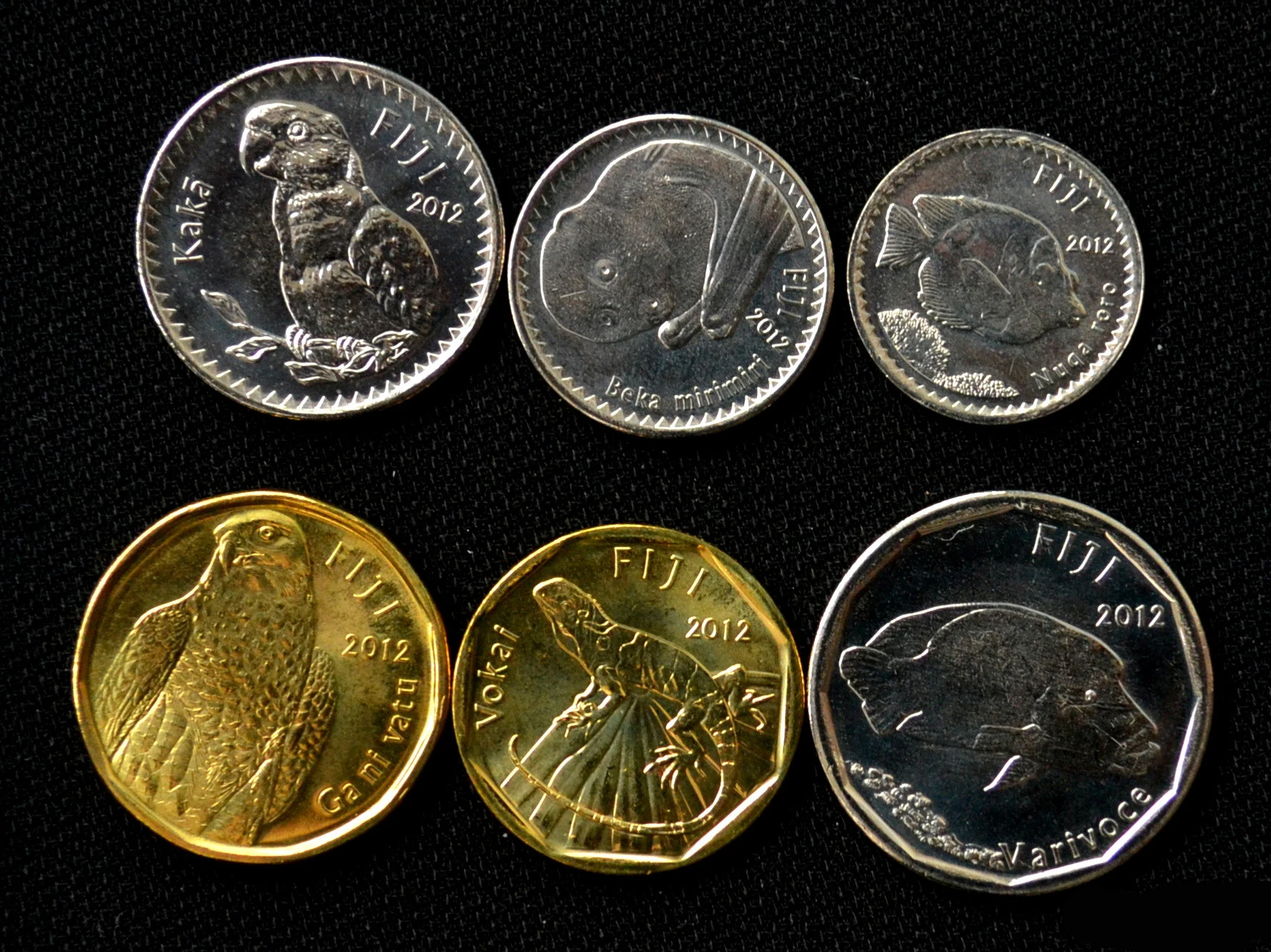 Set 6pcs Fiji Coins Oceania Island 100% Real Original Coin Collection ...