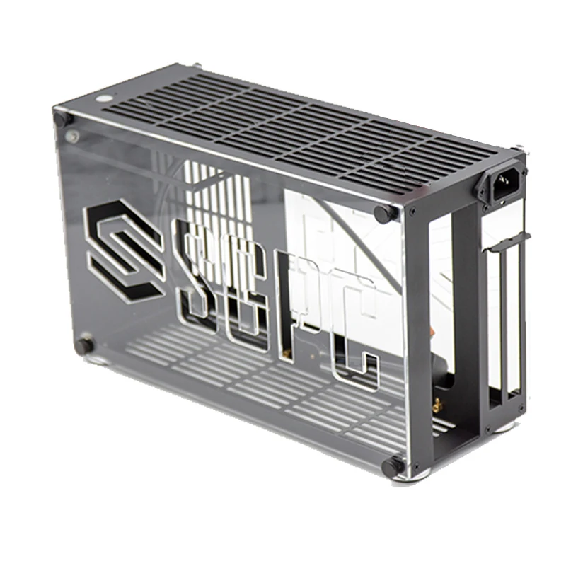 K55 All Aluminum A4 Chassis Small Desktop Computer Case Supports i7 ...