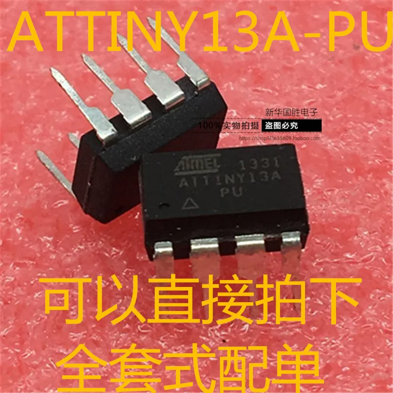 ATTINY13A PU ATTINY13A DIP 8, 오리지널 10 개|반도체 집적회로| - AliExpress
