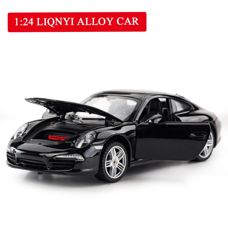 Mini Model of Large 1:24 Simulated Alloy Sports Car and Steering Wheel ...