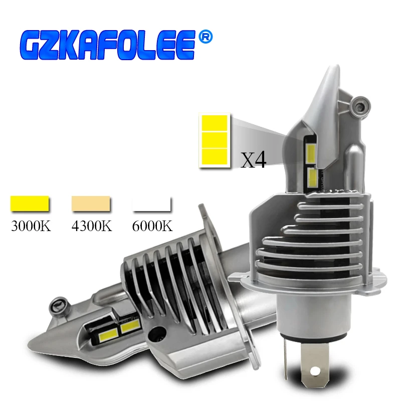 H4 Car Headlight 4300k H4 Led Bulb Car/motorcycle 3000k Headlight High ...