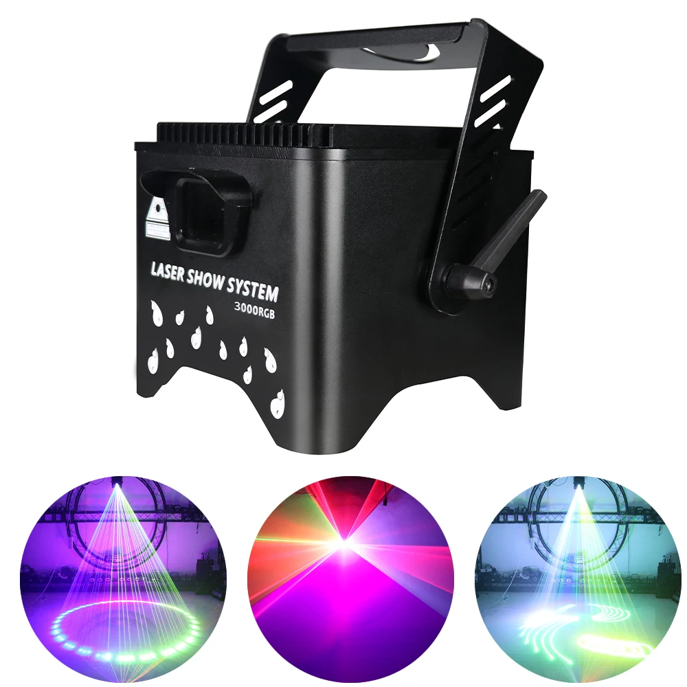 3W Outdoor Waterproof Laser Light RGB Animation Projector IP65 Stage ...