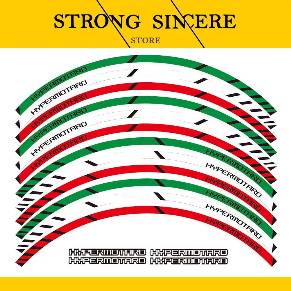 2 X Thick Edge Outer Rim Sticker Stripe Wheel Decals For DUCATI ...