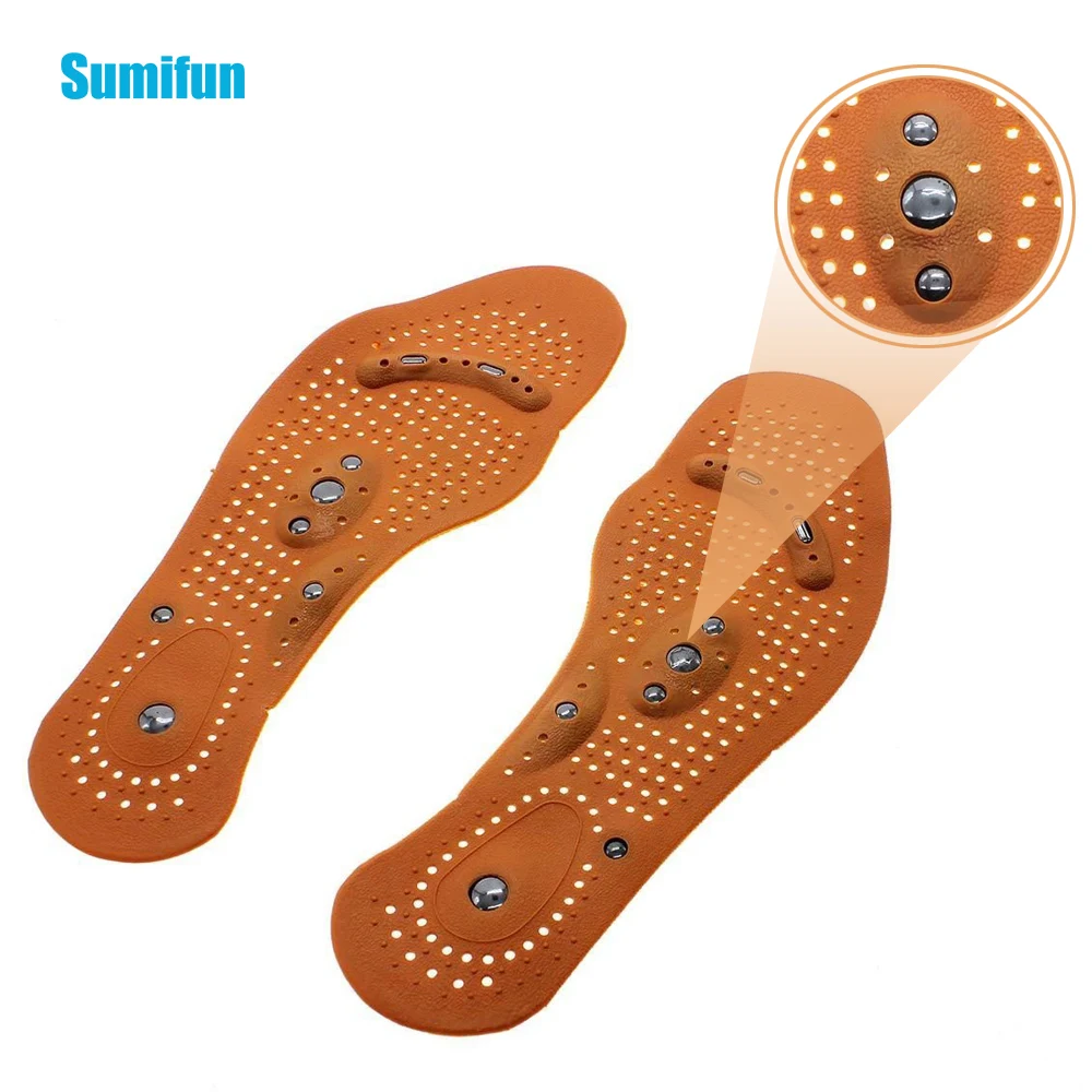 2pcs-Leather-Orthotics-Insole-Magnetic-Therapy-Magnet-Foot-Massage ...