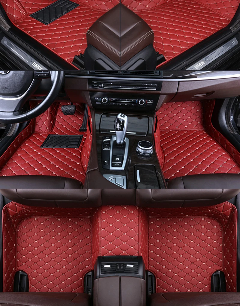 Top Quality! Faux Leather Full Surround Custom Floor Mats | BMW