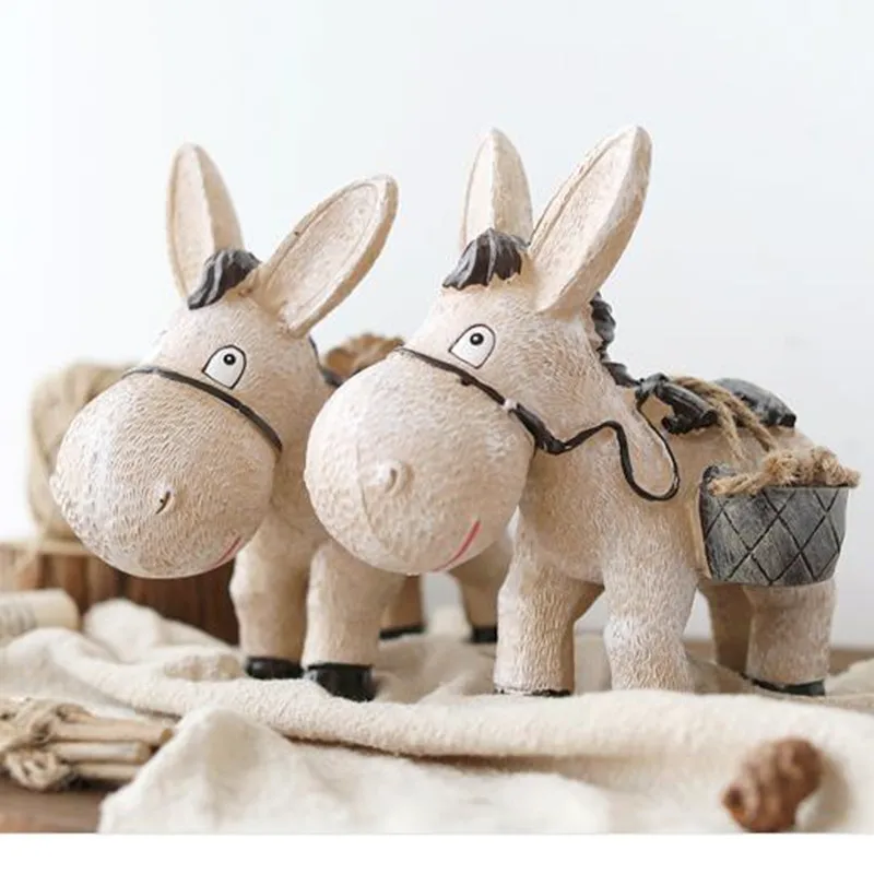 Resin-donkey-sculpture-crafts-Nordic-animal-sculpture-art-home-office ...